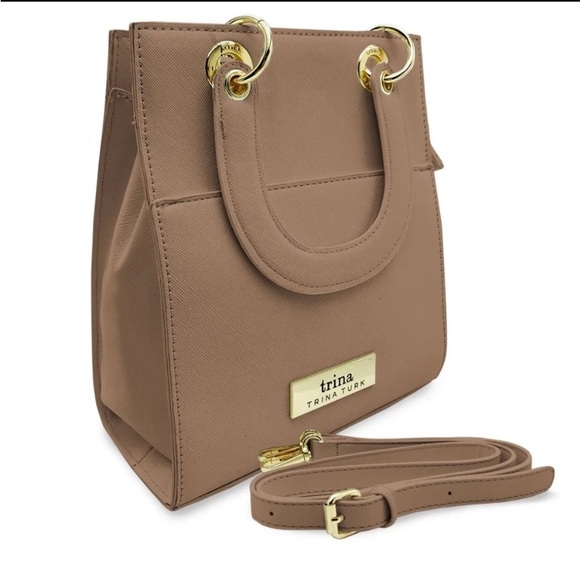 Trina Turk | Bags | Nwt Trina Turk Double Handle Bag Khaki Removable ...